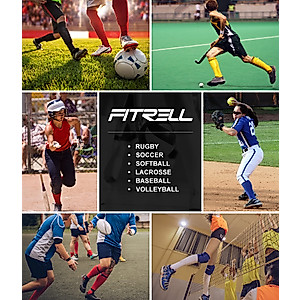 FITRELL 2 Pack Baseball Soccer Softball Socks for Kids Youth Men & Women Over-the-Calf Knee High Football Socks, nfl, Red, X-Small