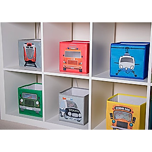 Clever Creations Vehicle Variety Collapsible Storage Organizer Storage Box Folding Storage | Perfect Size Storage Chest for Books, Shoes & Games