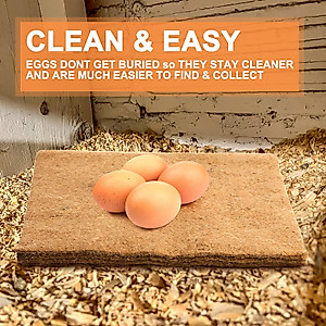 Aoriher 24 Pack Natural Hemp Chicken Nesting Pads Reusable Hens Nest Bedding Mats Chicken Nesting Box Liners for Hen Laying Eggs, Coop Pet Garden Lawn Indoor Outdoor, 11.8 x 11.8 Inches