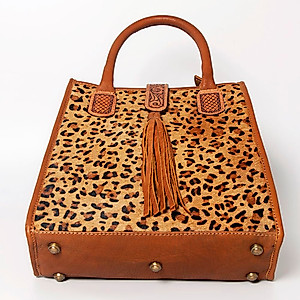 American Darling Tote Hand Tooled Hair on Genuine Leather Western Women Bag Handbag Purse | Western Tote Bag | Travel Tote Bags | College Tote Bag | Casual Tote Bag