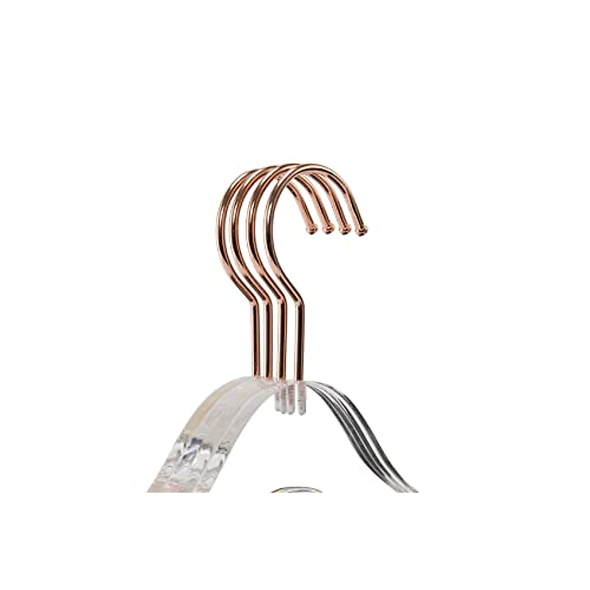 Acrylic Hangers (Rose Gold) Boutique Hangers Premium Clear Lucite Plexiglass Clothes Hangers