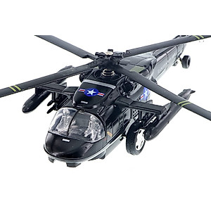 Playmaker Toys U.S. Army Sikorsky UH-60 Black Hawk Helicopter 10" Die Cast Metal Model Toy (Colors May Very)
