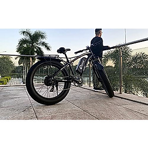 CEAYA Electric Bike Adults,1000W 48V 17Ah Battery 26'' Fat tire Electric Bicycle,7-Speed,Up to 40 Miles,Snow Beach Mountain E Bike
