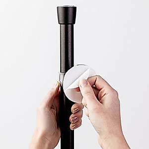 InterDesign AFFIXX, Peel-and-Stick Strong Self-Adhesive Forma Bathroom Corner Shower Caddy Pole for Shampoo, Conditioner, Soap - Bronze