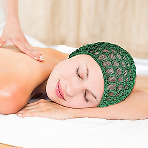 CACASO 5Pcs Mesh Hair Covers - Crocheted Snood Hats for Sleeping, Soft Rayon Knit Snoods in Pink, Black, Blue, Purple, Green