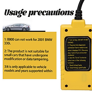Airbag Scan/Reset Tool B800 for BMW Fit E36 E46 E34 E38 E39 Z3 Z4 X5