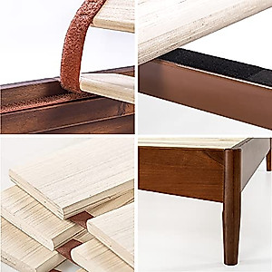 ZINUS Linda Mid Century Wood Platform Bed Frame / Solid Wood Foundation / Wood Slat Support / No Box Spring Needed / Easy Assembly, Full