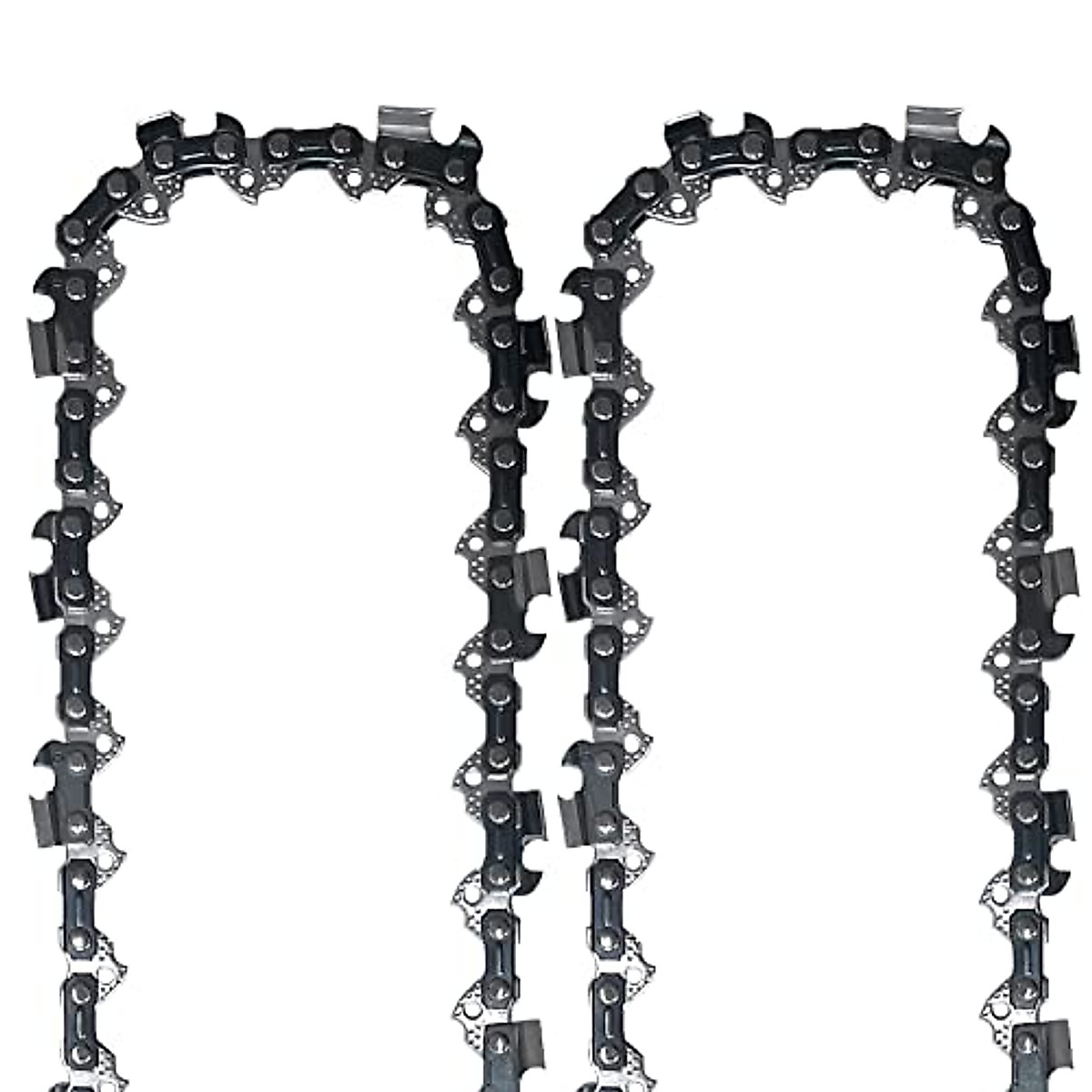 Opuladuo 2PC 12 Inch Chainsaw Chain for Greenworks 40V 20262 20292 Chainsaw, 12" Replacement Chain for Sun Joe SWJ698E 9A Chain Saw - 3/8" - .050" - 45 DL