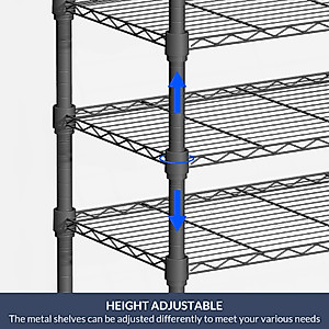 BELLEZE Over The Washer and Dryer Clothes Drying Rack, Laundry Room Organization Storage Rack with Adjustable Shelves, Hooks and Drawers, Space Saver Closet Rack for Living Room