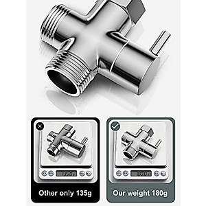 Bidet T Valve,T Valve Adapter for Bidet with Shut-off Value,Bidet Adapter for Toilet 7/8" x 7/8" x 1/2", T Adapter for Hand Held,Chrome Finish
