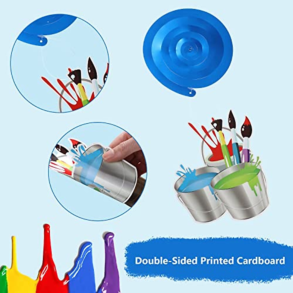 46 Pieces Art Painting Party Decoration, Art Birthday Party Hanging Swirls Ceiling Decor for Kids Girl Boy Painting Birthday Party Graffiti Party Supplies