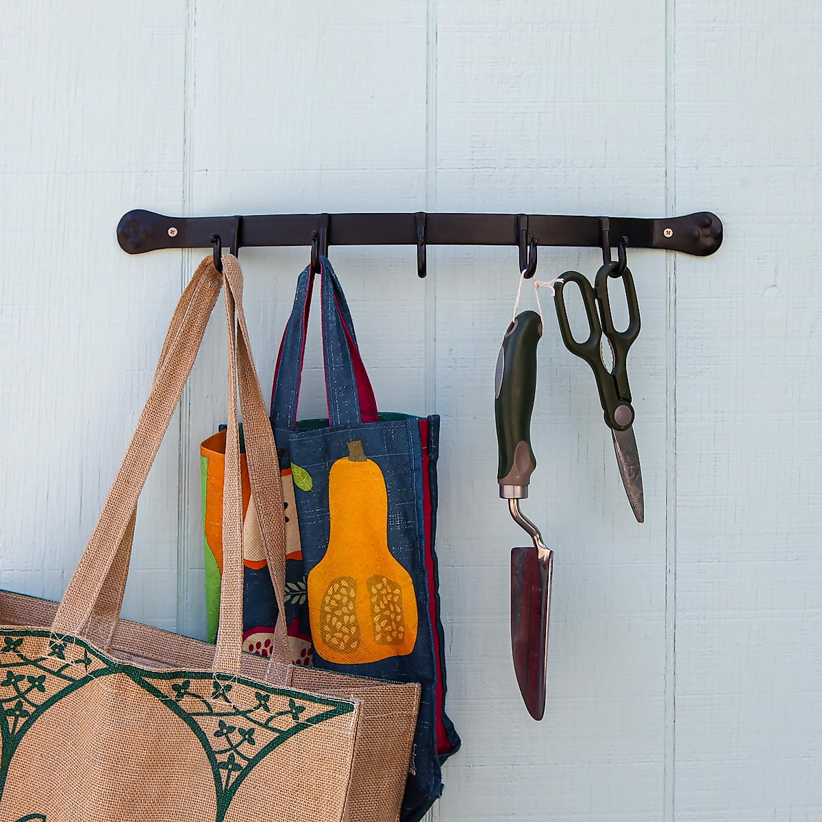 Garden Tool Bracket with 5 Hooks
