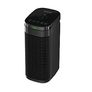 Honeywell HPA080 InSight HEPA Air Purifier with Air Quality Indicator and Auto Mode, Allergen Reducer for Medium Rooms (100 sq ft), Black - Wildfire/Smoke, Pollen, Pet Dander & Dust Air Purifier