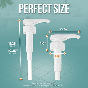 Shampoo Pump Dispenser | Shampoo Bottle Pump | Liter Pumps for Shampoo and Conditioner, lotions, Soaps, Hand sanitizers etc | Fits Most 33.8oz / 1 Liter Bottles with a 1" Neck