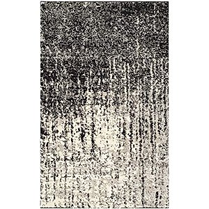 SAFAVIEH Retro Collection 8' x 10' Black / Light Grey RET2770 Modern Abstract Non-Shedding Living Room Bedroom Dining Home Office Area Rug