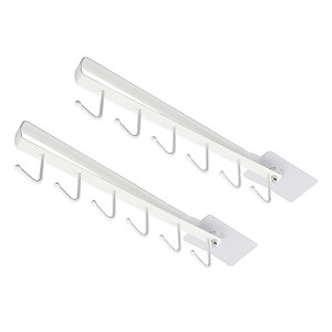 eywlwaar Mug Cups Cabinet Mug Hooks Kitchen Storage Hanging Hooks (2 Pack-White)