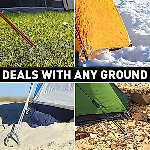 Tent Pegs Heavy Duty Extra Strong Galvanized Tent Stakes 12 inch Steel Tent Pegs for Garden Fence Sand