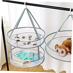 Zerodeko 2pcs Foldable Laundry Rack Dish Drying Rack Large Collapsible Drying Rack for Clothes Sweater Hanging Dryer Clothes Dryer net Foldable Clothes Drying Rack mesh Basket Dryer