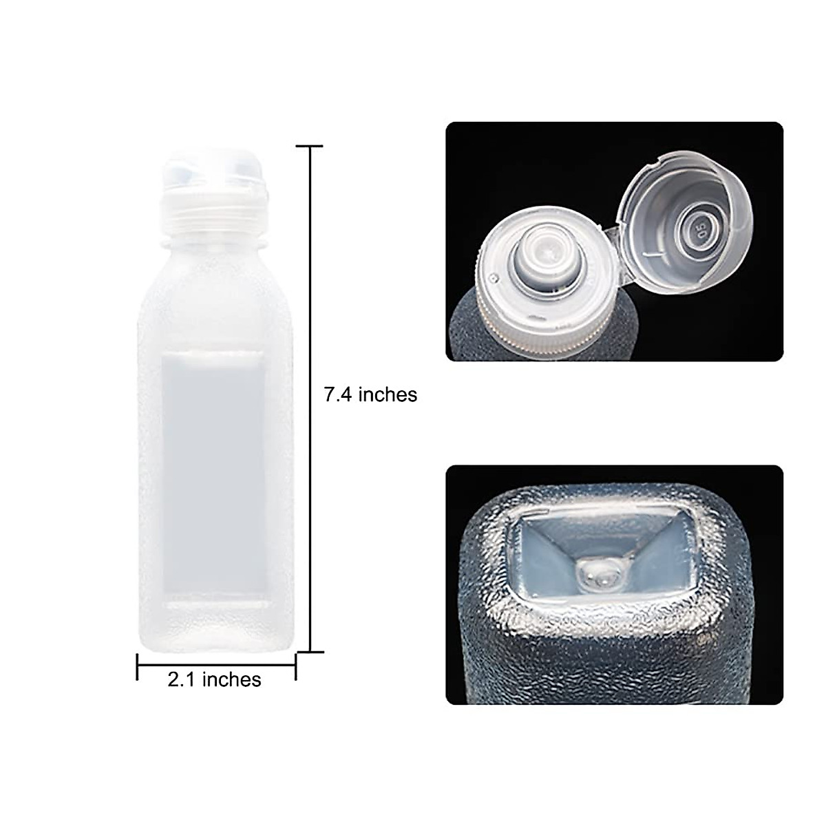 CHENSHUO Plastic Squeeze Bottle, Clear Condiment Squeeze Bottle, With Silicone Valve Non Return Cap,Suitable for Oil, Honey, BBQ Sauce and Condiments,10 OZ Anti Slip Squeeze Bottle,4 Pieces