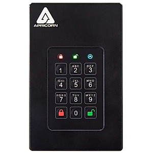 Apricorn 2TB Aegis Fortress L3 - FIPS Validated, SSD USB 3.0 Hardware Encrypted Portable Drive