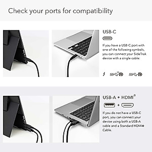SideTrak Solo 17.3” Touchscreen Portable Full HD LED Monitor, Laptop Dual Screen Computer Extender with Large Display Cover, for PC, Gaming & Chrome, HDR Enabled, Powered by USB-C or HDMI