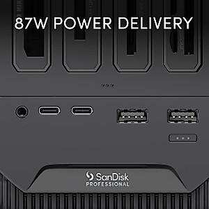 SanDisk Professional - PRO-Dock 4; 4-Bay Reader Docking Station - (1x) USB-C (USB 3.2 Gen 1) Port - SDPD14F-0000-NBAAD, Gray