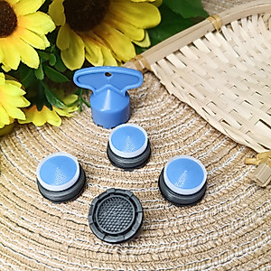 BOETOADG 4PCS Cache Aerator M21.5, Plug-In Faucet Restrictor Replacement Parts for Kitchen and Bathroom Sink with Key Removal Wrench Tool, 1.8GPM, 21.5mm/0.85inch