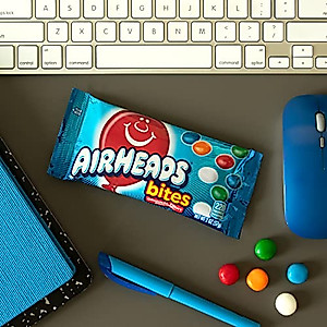 Airheads Candy Bites, Assorted Fruit Flavors, Movie Theater, Party, Concessions, 2oz Packs (Box of 18)