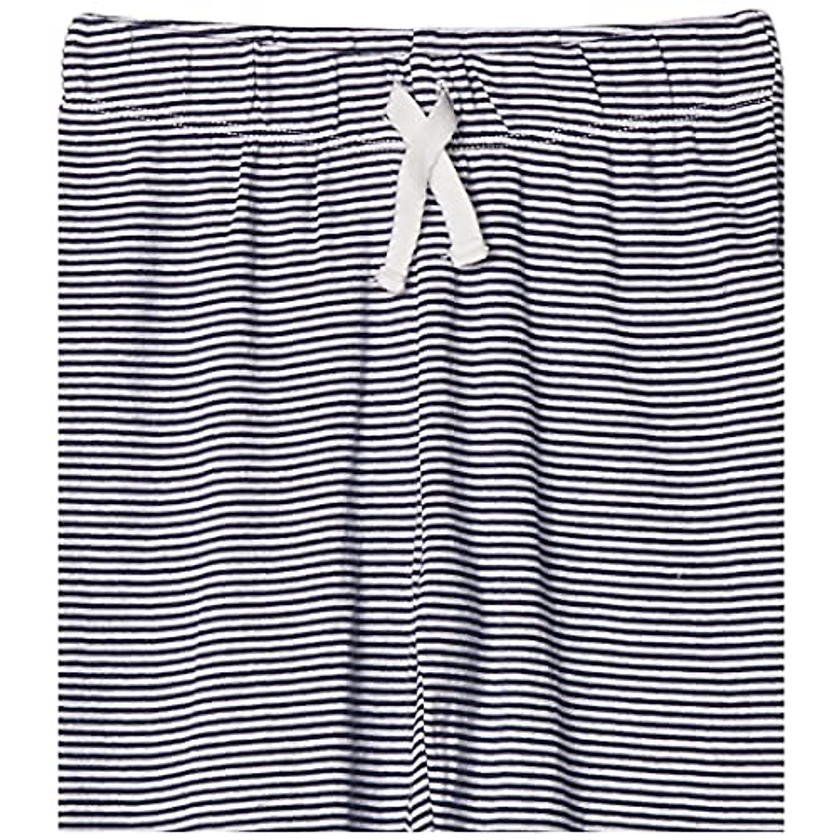 Amazon Essentials Baby Girls' Cotton Pull-On Pants, Pack of 4, Grey Heather/Navy/Stripe, 0-3 Months