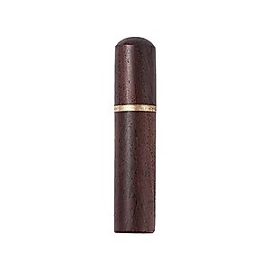 Hand Sewing Needles Storage Wooden Box Needles Bottle Sandalwood Needle Holder Needlework Storage Wood Case Toothpick Box(no Pattern,Black)