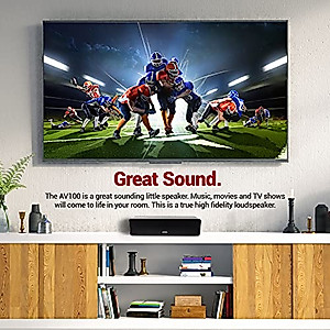 ZVOX AccuVoice AV100 Compact TV Soundbar Speaker with 6 Levels of Voice Boost, Black