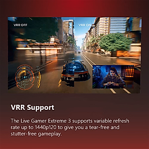 AVerMedia HDMI Capture Card - Gaming, Video Streaming, 4K Capture Card for PS5, Xbox Series X/S, Xbox One, PS4, Nintendo Switch, Windows 11 / Mac Os12, HDR & VRR Support - GC551G2 Live Gamer Extreme 3