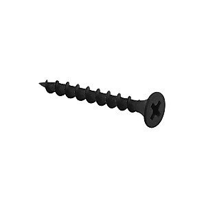 GATASCREWS Drywall Screw Wood #6 x 1.1/2'' Coarse Thread Sharp Point Drive #2 Phillips Bugle Head, Black, Ideal Screw for Drywall Sheetrock, Wood and More, 1 1/2 Inch, 144 Pack