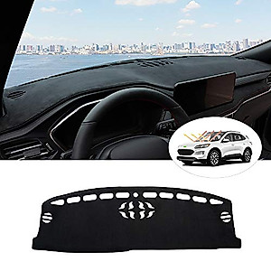 Autorder Dashboard Cover Mat for Ford Escape 2020 2021 2022 2023 2024 Accessories Dash Cover Suede Dash Mat Sunshade Glare UV Rays Protector