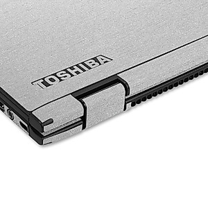 Skinomi Brushed Aluminum Full Body Skin Compatible with Toshiba Satellite Radius (2015, 14 inch)(Full Coverage) TechSkin with Anti-Bubble Clear Film Screen Protector