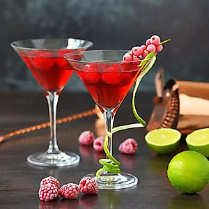 Krosno Martini Cocktail Glasses | Set of 6 | 5.1 oz | Elite Collection | Perfect for Home Restaurants and Parties | Dishwasher Safe | Gift Idea | Made in Europe