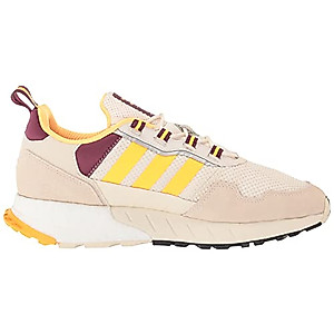 adidas Originals Women's ZX 1K Boost, Wonder White/Solar Gold/Victory Crimson, 9