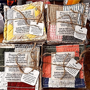 Colorful Handmade Prayer Quilt with Cross and Symbolic Poems - Perfect for You, Your Friends and Family.