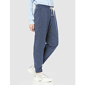 Amazon Essentials Women's French Terry Fleece Jogger Sweatpant (Available in Plus Size), Navy Heather, Small