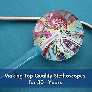 Noise Cancelling Stethoscope with Beach Scene Design - Ultrascope - Clinical Grade - Dependable Stethoscope - Stethoscope Medical - Single Adult