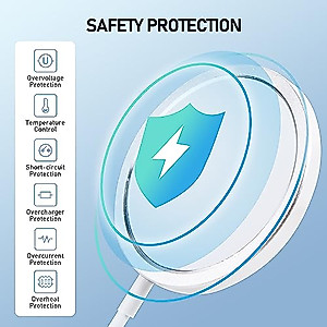 2 Pack 15w Fast Magnetic Wireless Magsafe Charger with 2 USB to C Adapter for iPhone 14/14 Pro/14 Pro Max,13/13 Pro/13 Pro Max/12 Series and AirPods 3/2/Pro and Other Models with Magnet Case