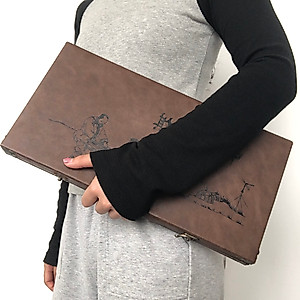 Luoyer 15 inch Chinese Chess Set with PU Leather Foldable Board Xiangqi Portable Chinese Chess Game Set Strategy Xiang Qi Board Games for 2 Players for Teens Adults Family