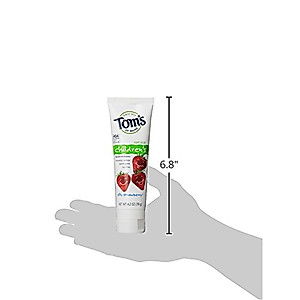 Tom's of Maine Natural Anticavity Fluoride Children's Toothpaste, Silly Strawberry, 4.2 Ounce, 2 Count