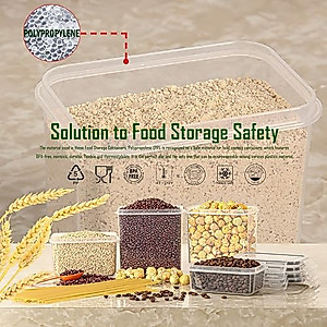 30 Pack Food Storage Containers with Lids Airtight, Kitchen Pantry Organizers and Storage for Cereal Flour Sugar Pasta Snacks, Clear Plastic BPA Free Dry Food Canisters with Labels & Measuring Spoons