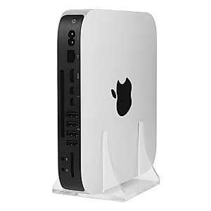 CaSZLUTION Desktop Stand for Apple Mac Mini, Acrylic Vertical Stands Holder Compatible with Apple MAC Mini 2010-2023 M1, M2, M2 Pro Chip, Clear