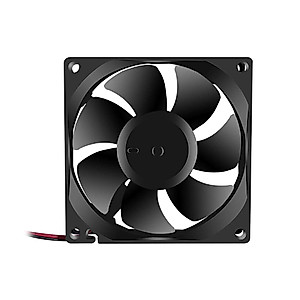 2Pcs 12V 3.14in 0.98in Fan 80mm x 80mm x 25mm Fan DC 12V 8025 Brushless Cooling Fan 80mm 25mm for Cooling PC Computer Case CPU Coolers Radiators 2pin
