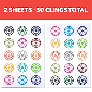 BevBands set of 30 Static Cling Drink Markers, Series 1