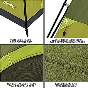 Outdoor Products Camping Tent - Instant Cabin Tent Easy Pop Up | 10 Person Tent | Best Family Tent for Camping, Hiking, Fishing, Backpacking, or The Backyard