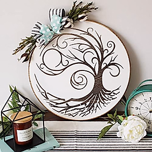 Tree Stencils Tree of Life Stencil for Painting on Wood Airbrush Natural Plants Small Palm Tree Drawing Templates for Canvas Wall Floor Decor DIY Art Crafts and Decorations (12pcs 5.9in Tree)