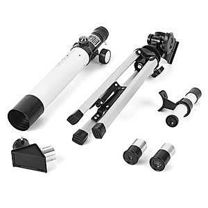 Telescope for Kids Focal Length 400mm Aperture 40mm(400x40mm) with Compass &Tripod& Finder Scope, Refractor Portable Kids' Telescope and Beginners' Telescope for Exploring The Moon and Its Craters